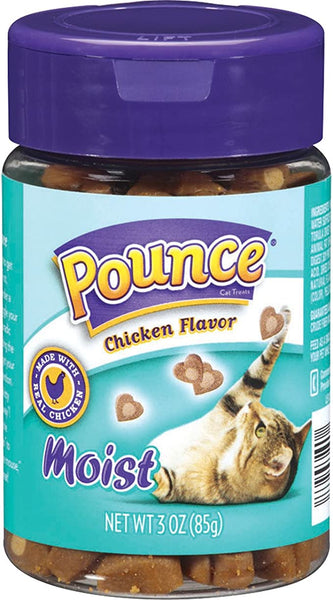 Pounce Cat Treats, Moist Chicken Flavor, 3 Ounce (Pack Of 10 ...